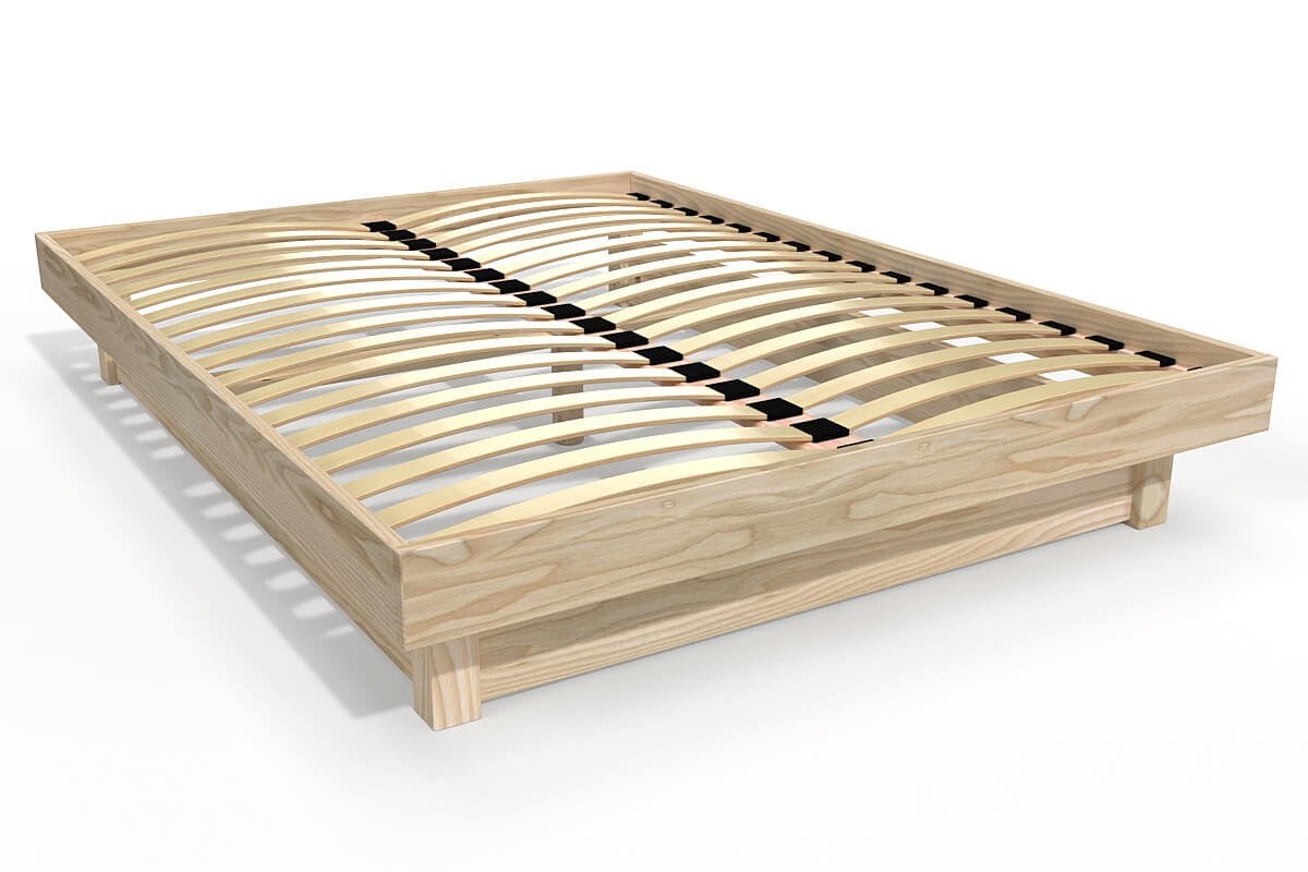 Lit plateforme 140x190 bois massif, Brut (sans vernis) | Leroy Merlin