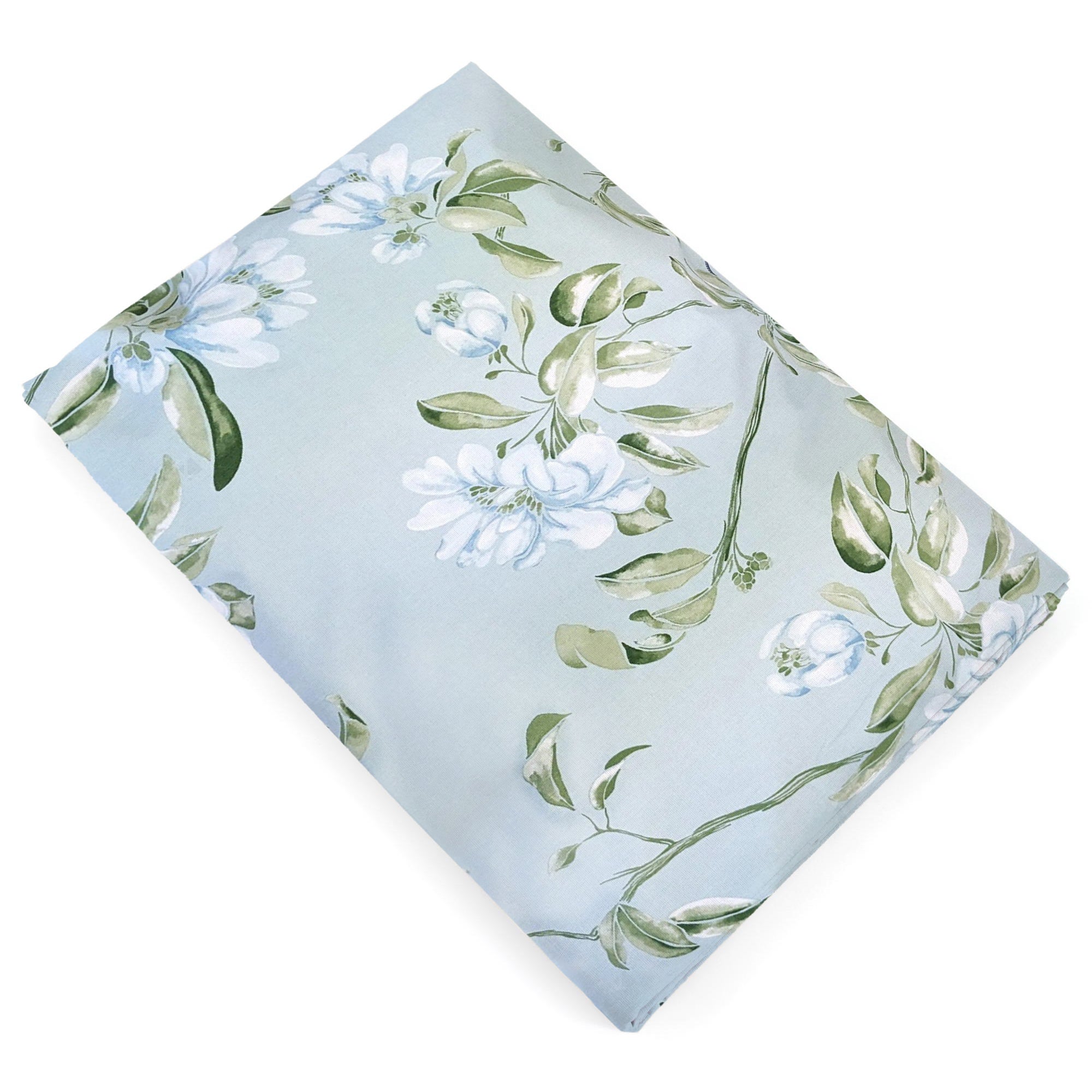 Drap plat 280x325 cm percale coton ELÉNA vert Nil | Leroy Merlin