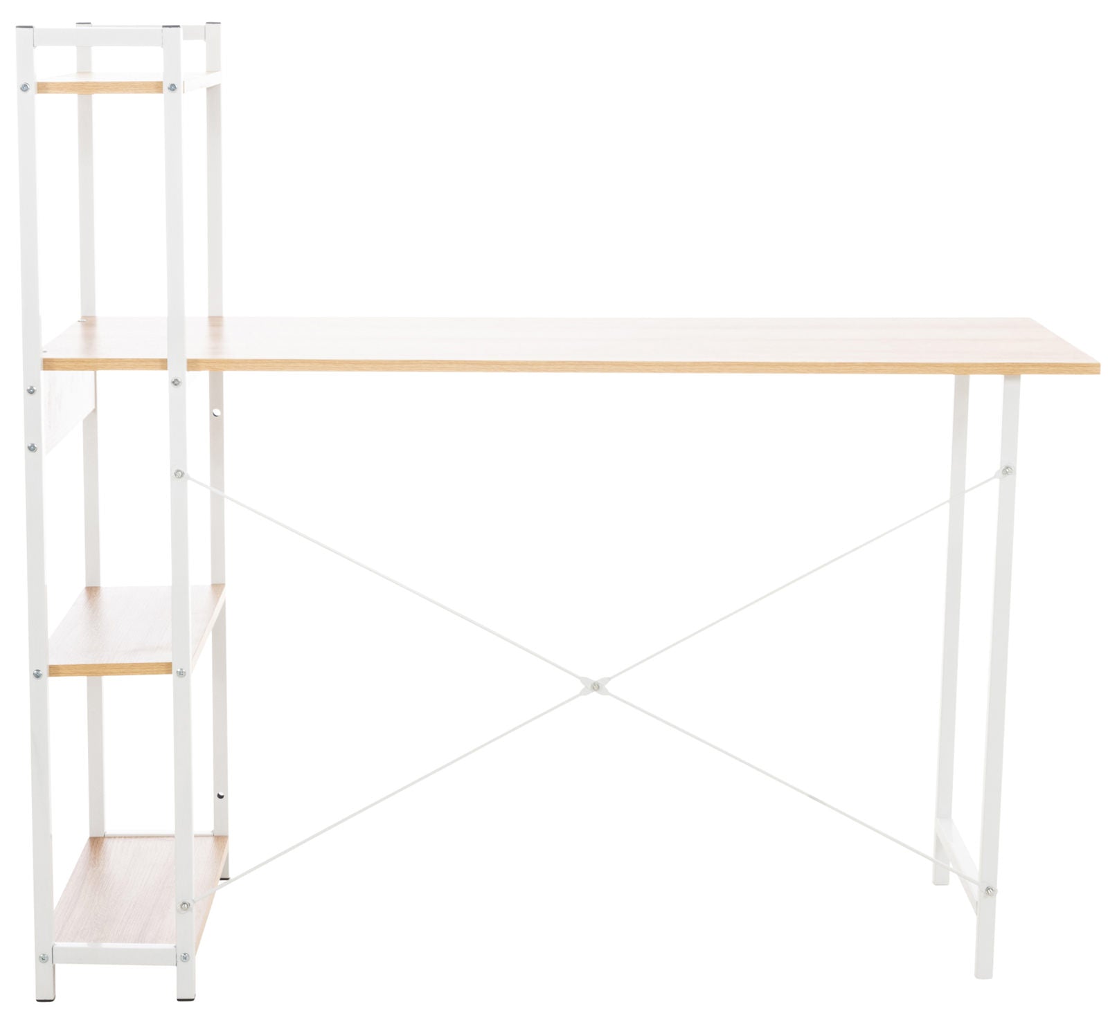 Bureau table de travail style rétro avec colonne de rangement étagère ...