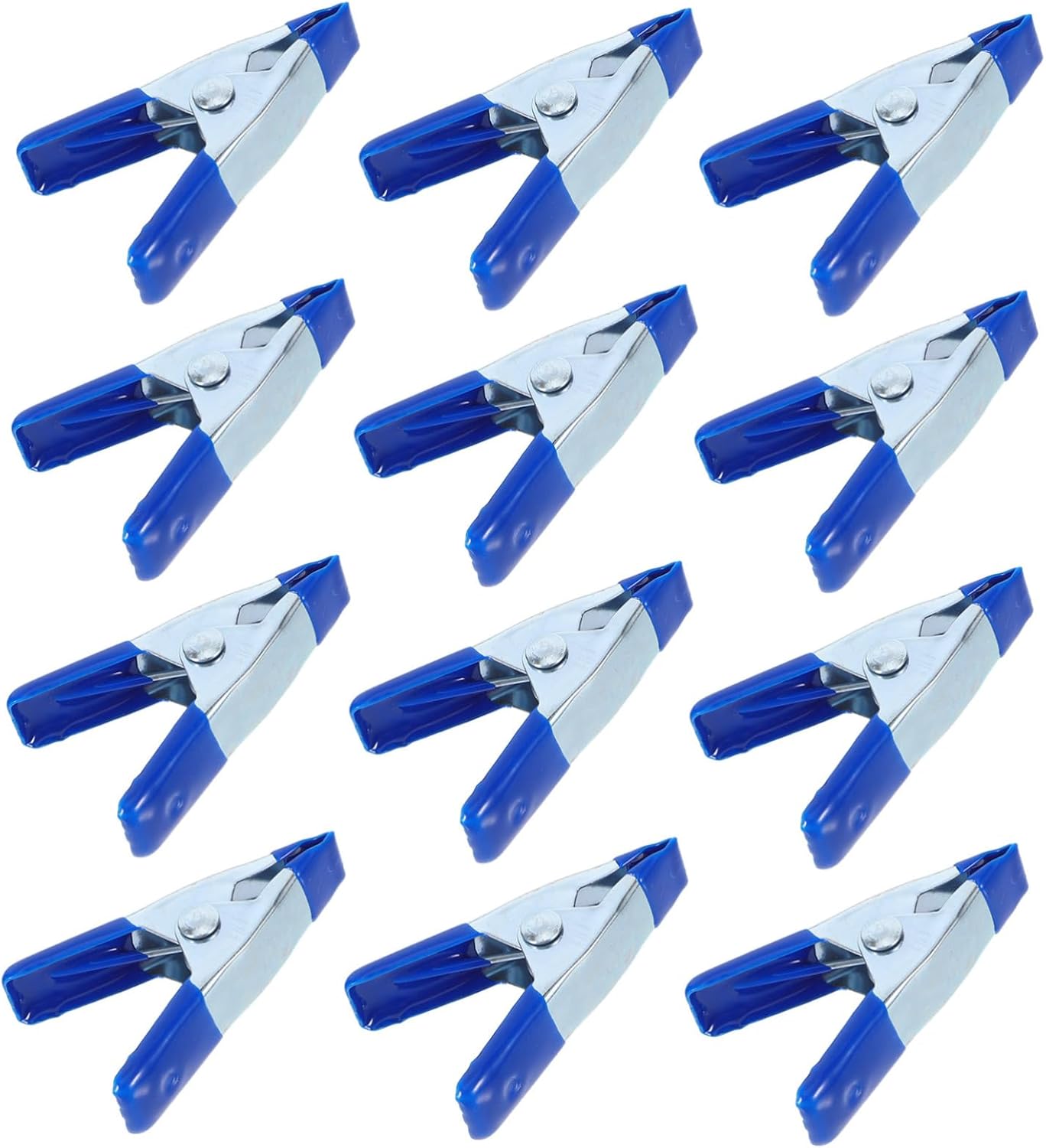 Lot de 12 pinces à ressort en métal avec revêtement en caoutchouc pour ...