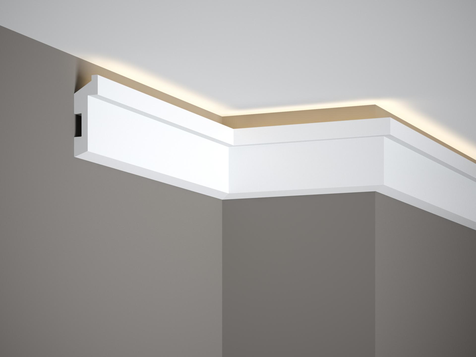 Corniche plafond pour LED SMD024 - 200 x 8 x 2,7cm (L x h x p) | Leroy ...
