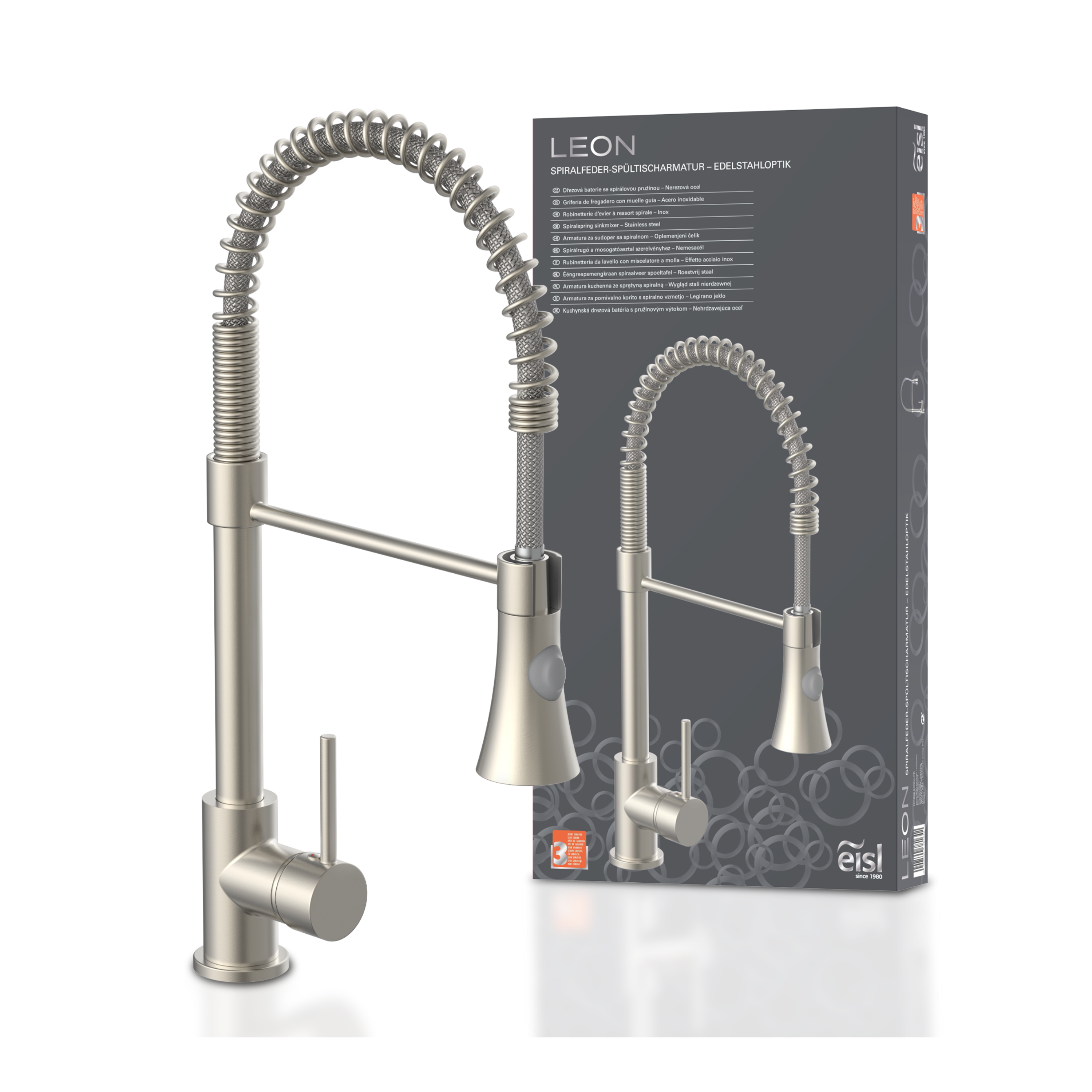 Robinet cuisine douchette inox Eisl LEON | Leroy Merlin