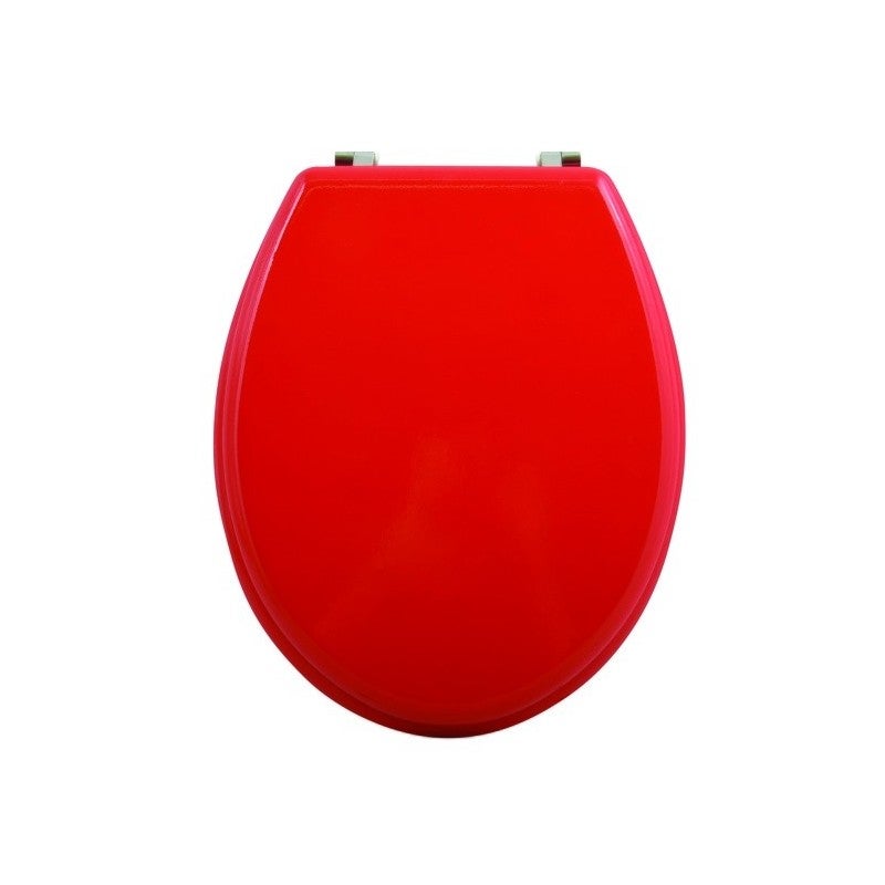 MSV Asiento de inodoro MDF CLÉO Rojo - Bisagras Inox | Leroy Merlin