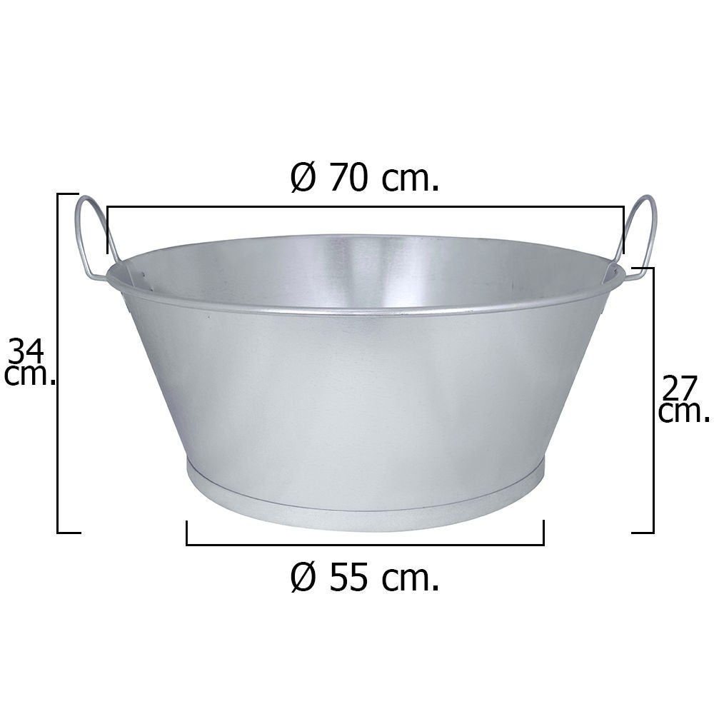 Bassine galvanisà Â©e 28" 70x27cm 62 litres | Leroy Merlin