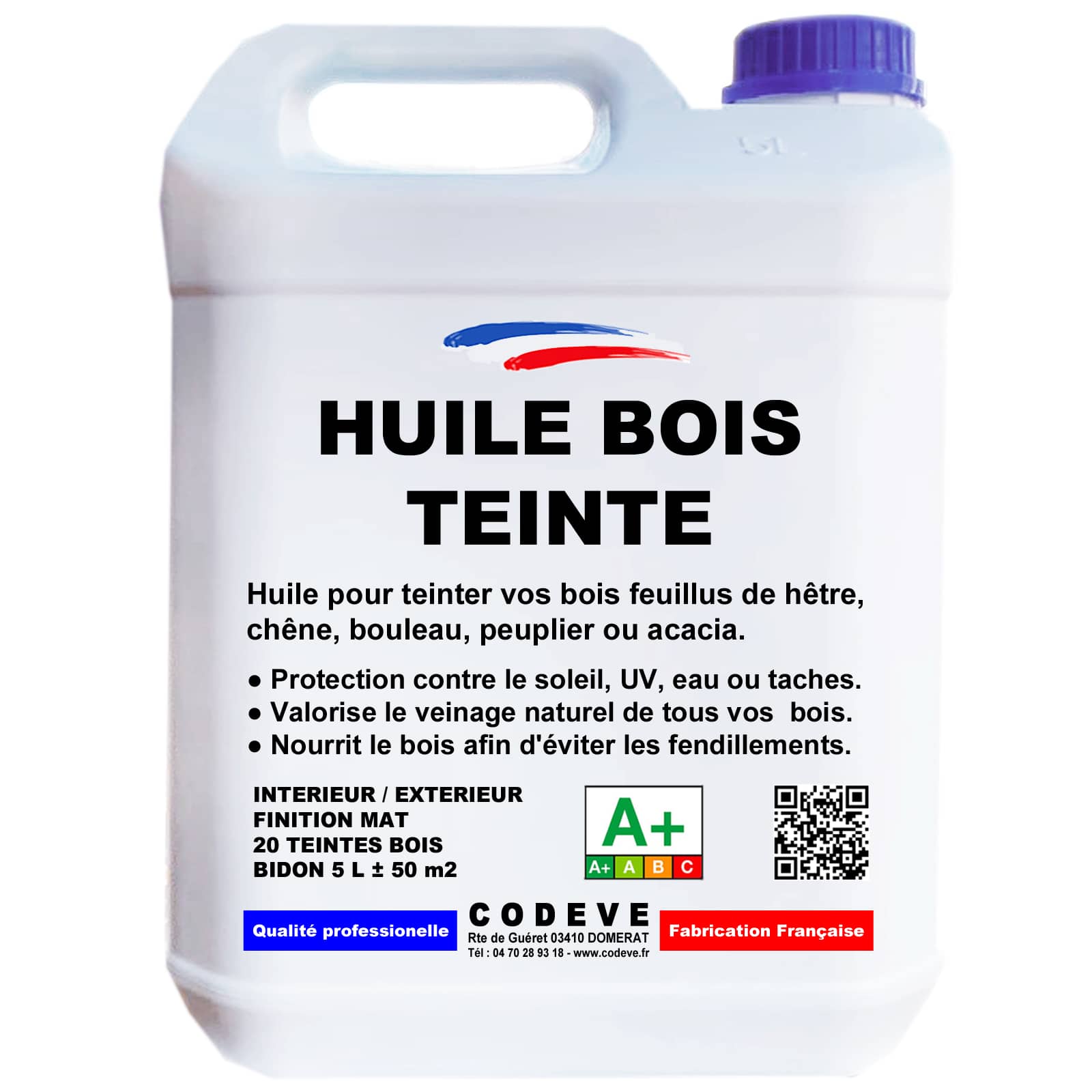 Huile Teintee Bois - 20 L - Codeve Bois - Pin orégon - Pour La ...