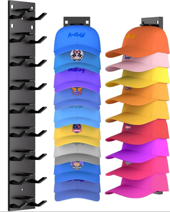 (1 pièces)Porte-chapeaux mural, support de rangement vertical pour ...