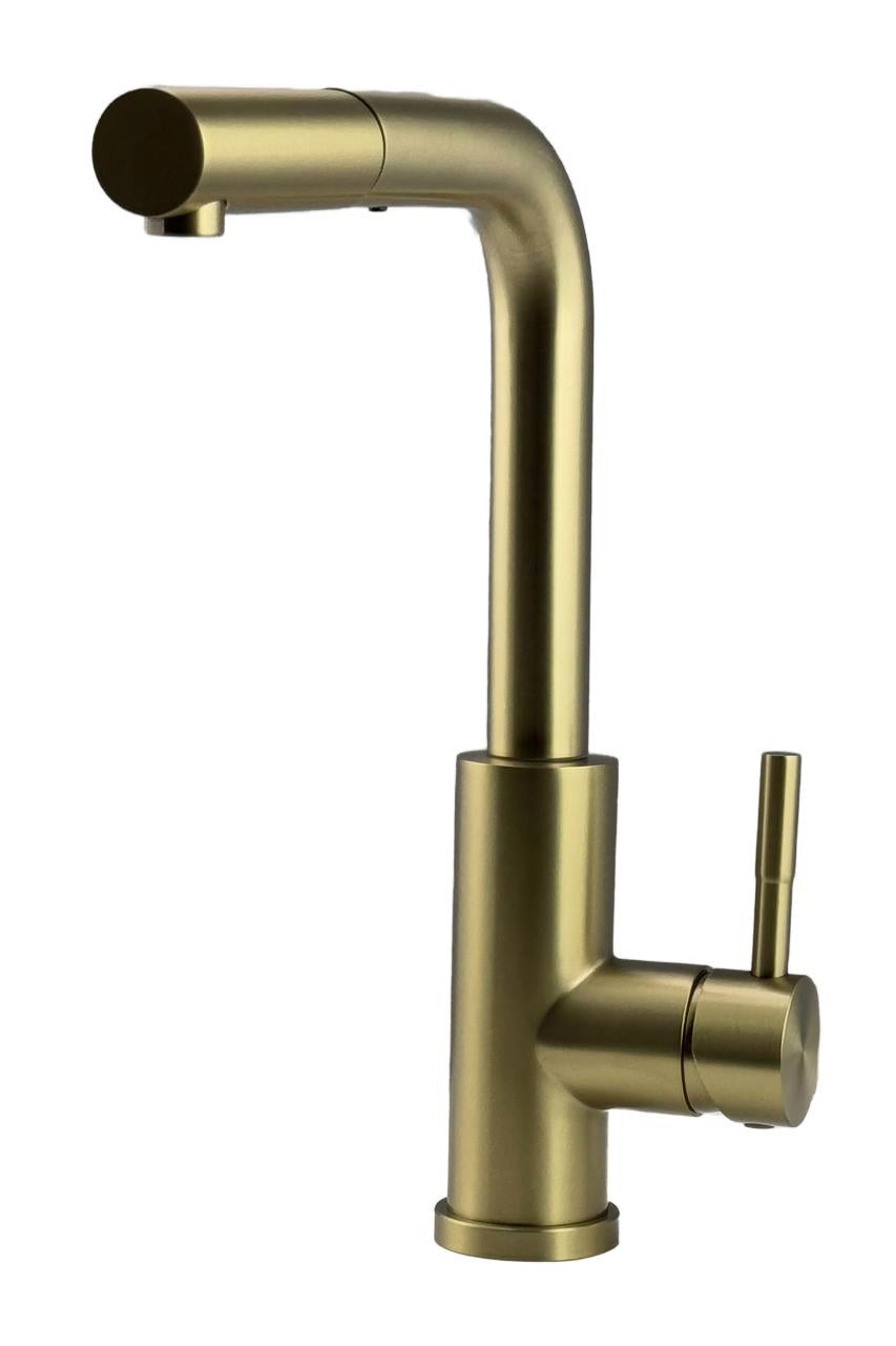 Robinet de cuisine Pure.Sink Elite Steel Spark-S en PVD or brossé avec ...