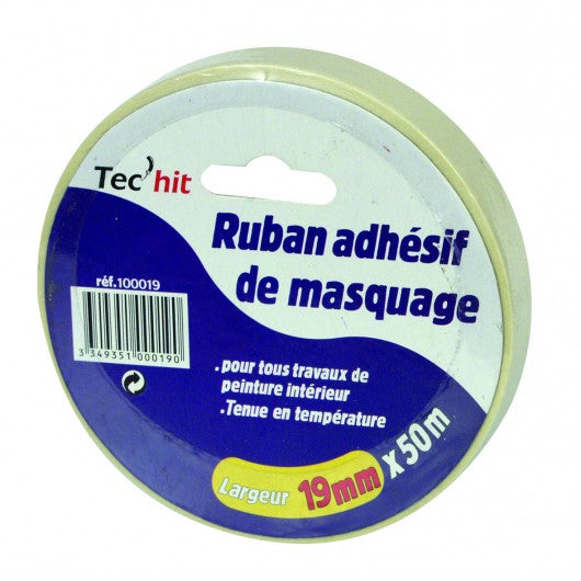 TEC HIT 100019 - Papier de masquage - 19 mm x 50 m | Leroy Merlin