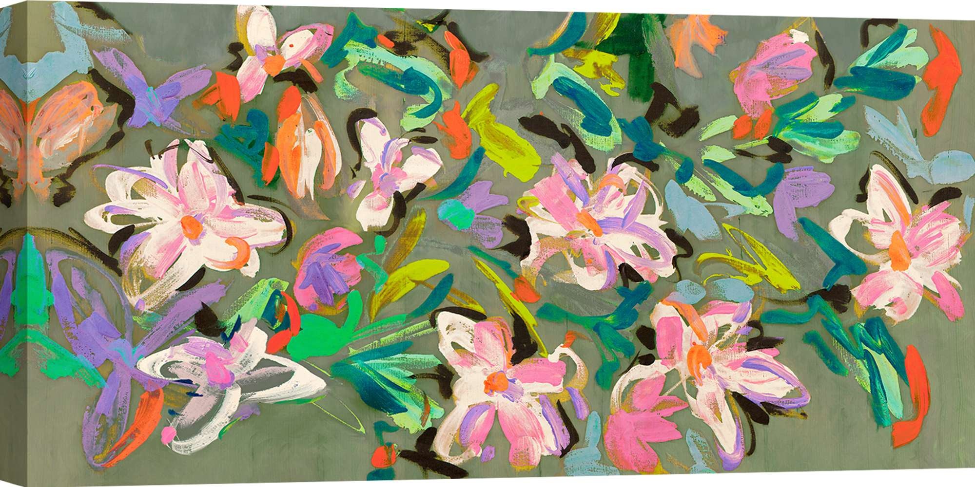 Fleurs abstraites - impression sur toile - Kelly Parr, Waterlilies ...