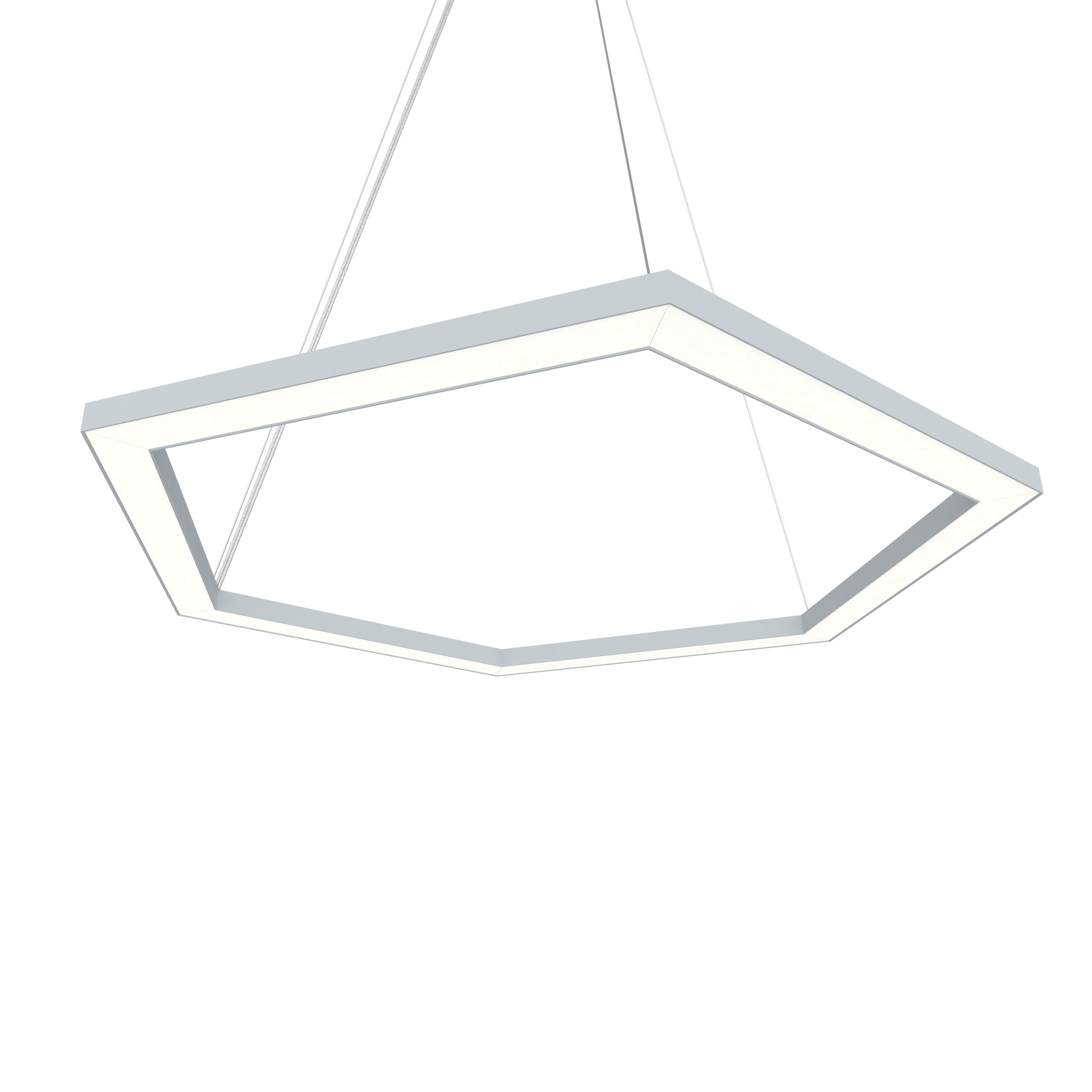 LUMICOM | ESAGONO 1X Suspension, STRIP LED, 34W/m, 3000K, métal, gris ...