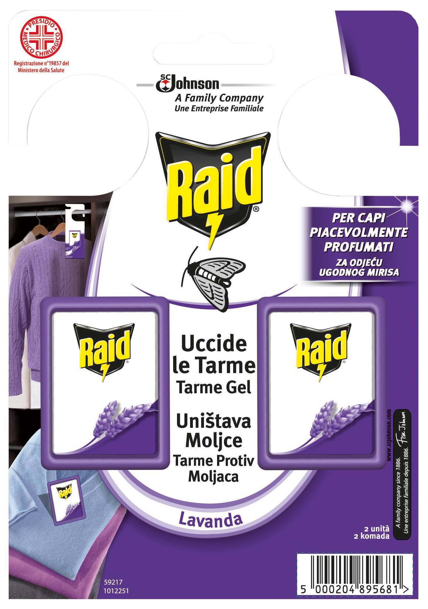 24 x raid moth gel lavender pcs.2 | Leroy Merlin