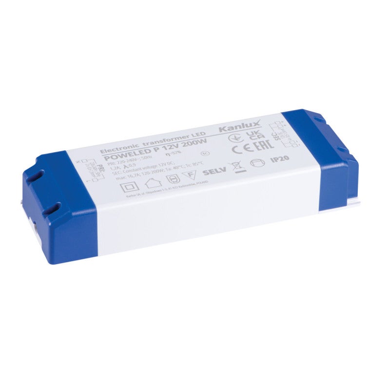 Alimentation LED 12V 200W - Plastique Blanc - IP20 - Kanlux TRETO ...