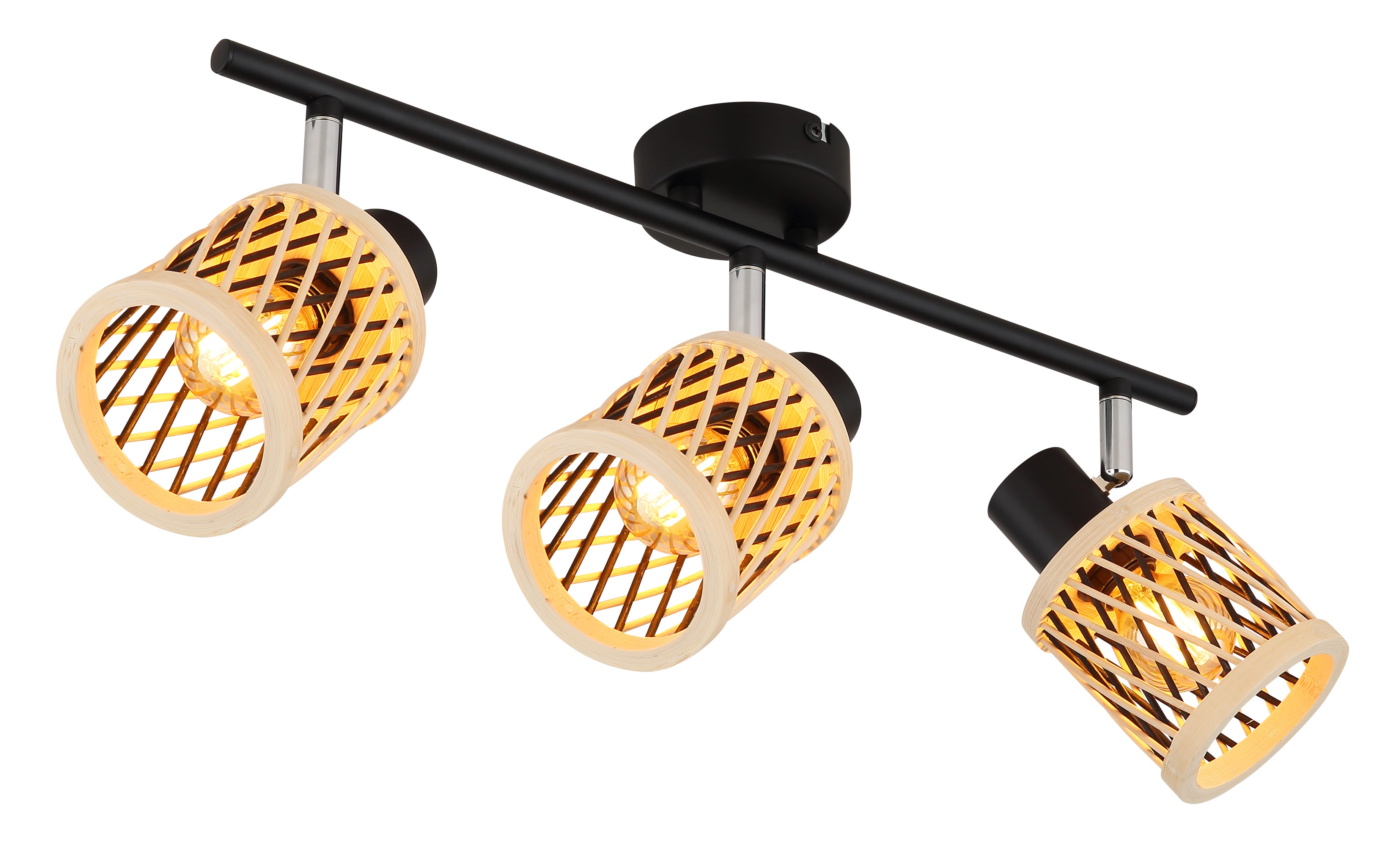 Foco metal negro mate, 3x E14 LED | Leroy Merlin