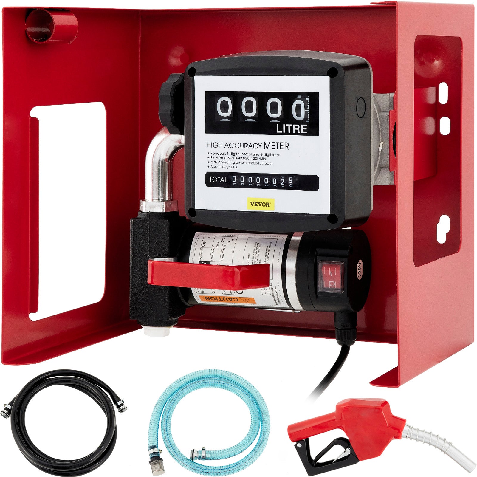 VEVOR Pompa di trasferimento 40L/min pompa diesel elettrica contatore ...