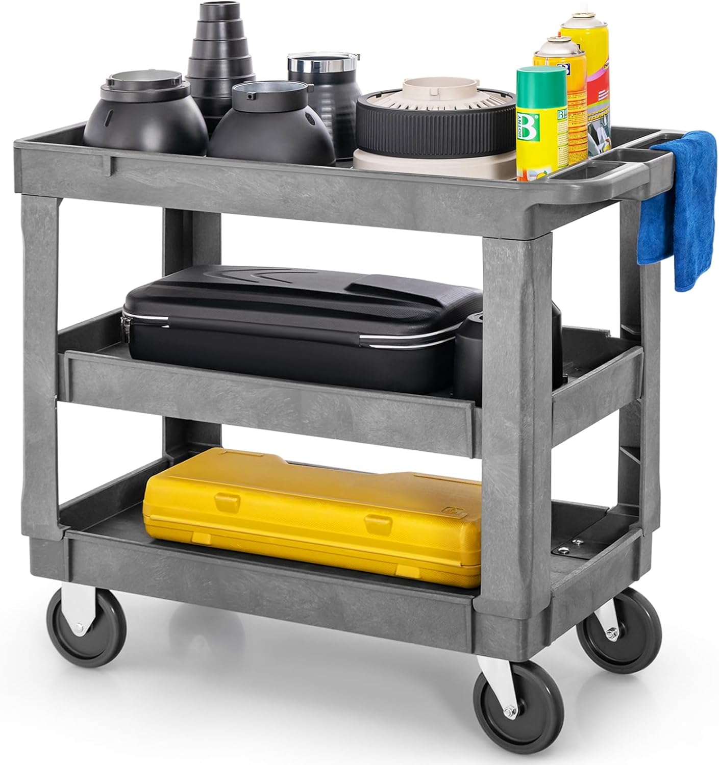 Carro Multiuso de 3 niveles, Carro de Servicio de PP Resistente con ...