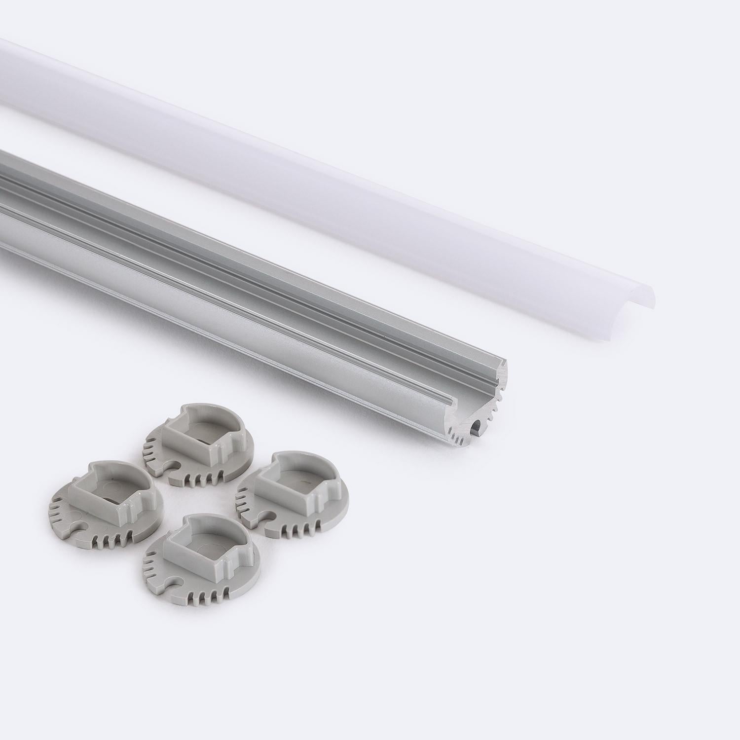 Profilé Aluminium Rond Suspension et en Saillie pour Ruban LED 11mm 2 m ...