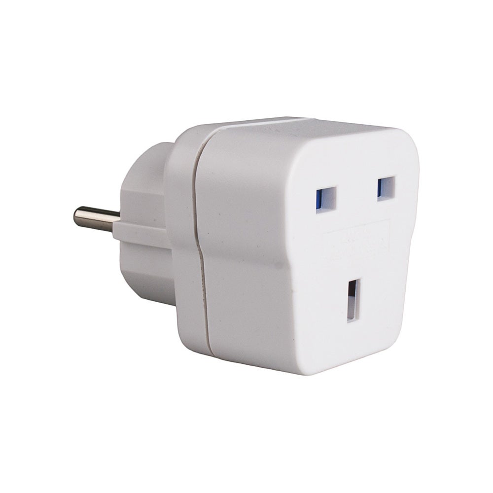 Adaptador Inglés con t/tl (Para Viajar a España) 13A 4,8mm Blanco AV1 ...