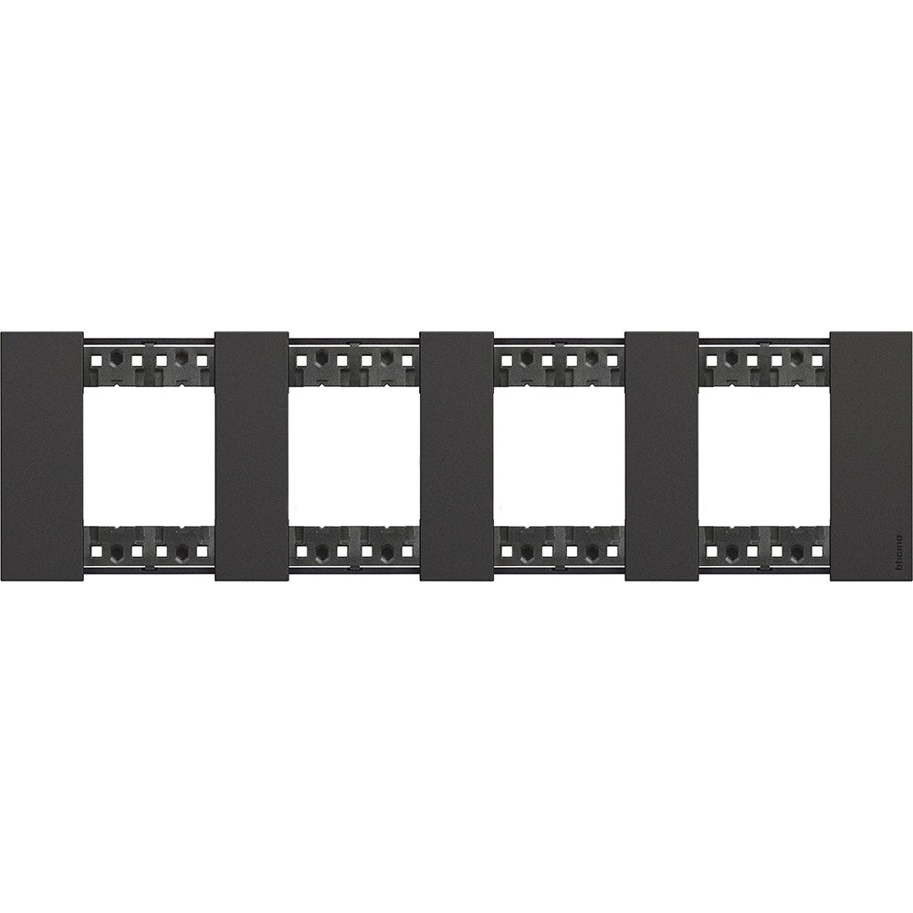 Cornice 2 x 4 Moduli BTicino Living Now KA4802M4K_, Dark, Tecnopolimero ...