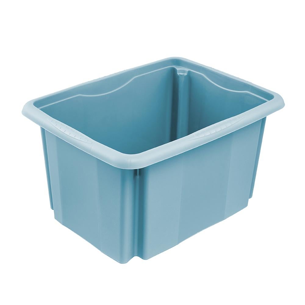 Bac de rangement élégant coloré 15 litres - Bleu | Leroy Merlin