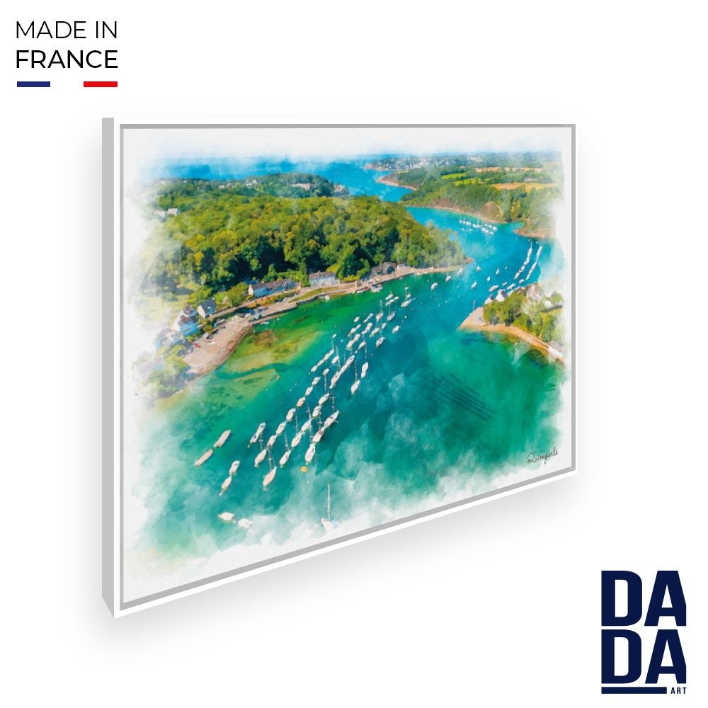 Tableau Côte de Quimperle / 45x60cm / Cadre Blanc / Fabriqué en France ...