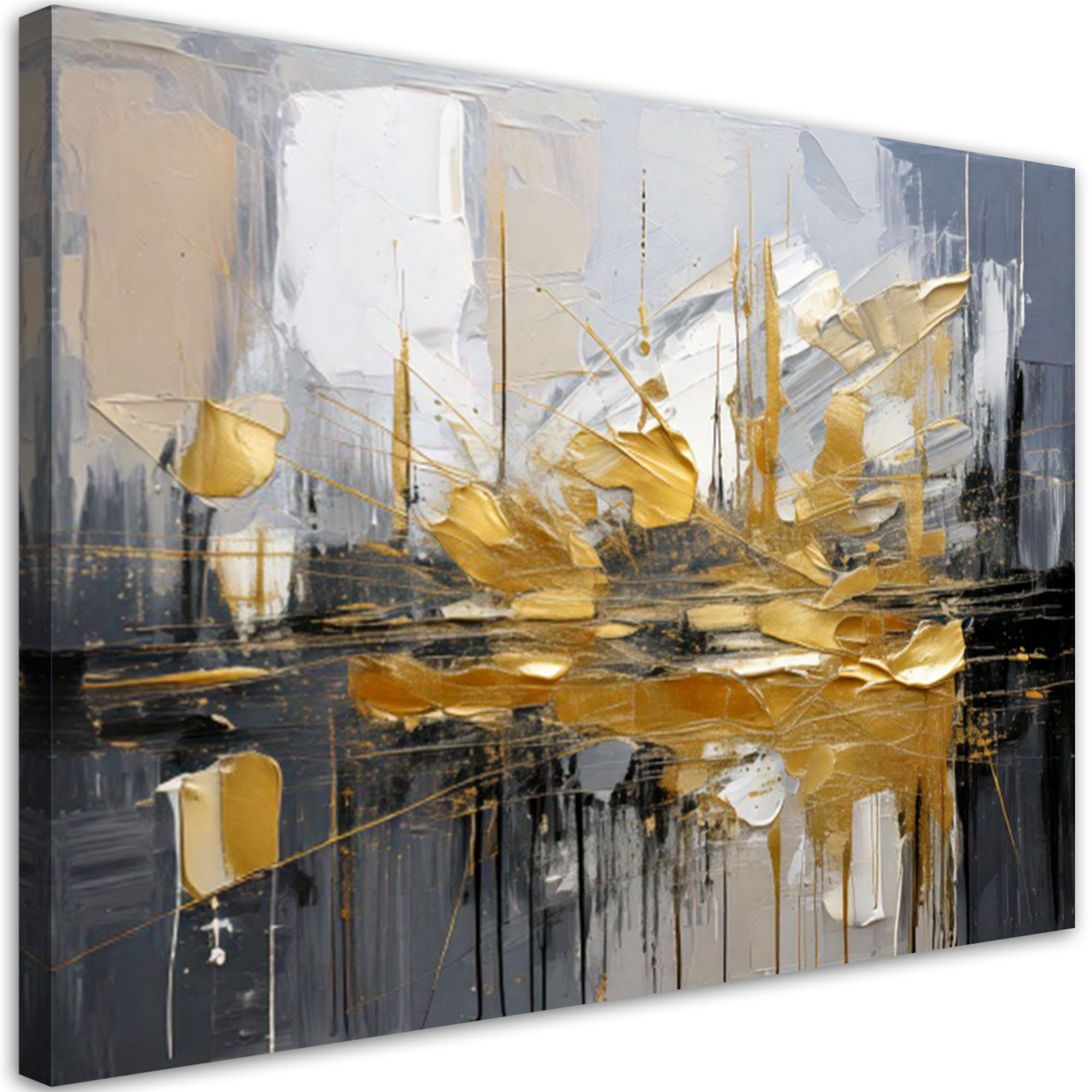 Tableau mural comme peint Abstraction tendance avec des accents gris et ...