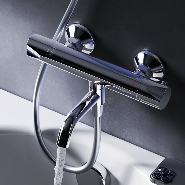 Mitigeur de baignoire thermostatique Robinet salle de bain, mitigeur de ...