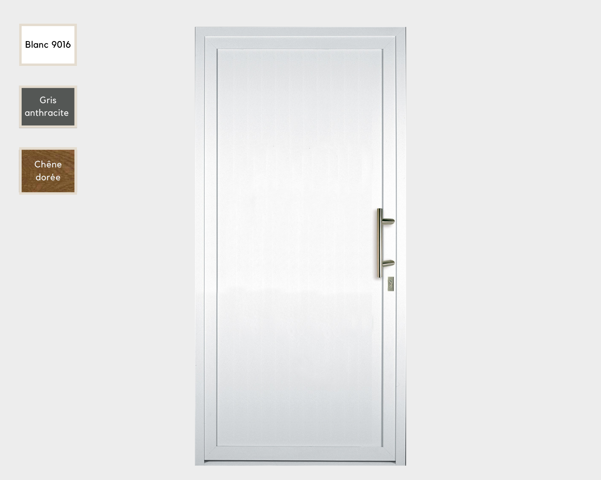 Porte d'entrée en PVC AP 1830 - BLANCHE Blanc RAL 9016 (L.:850mm x H ...