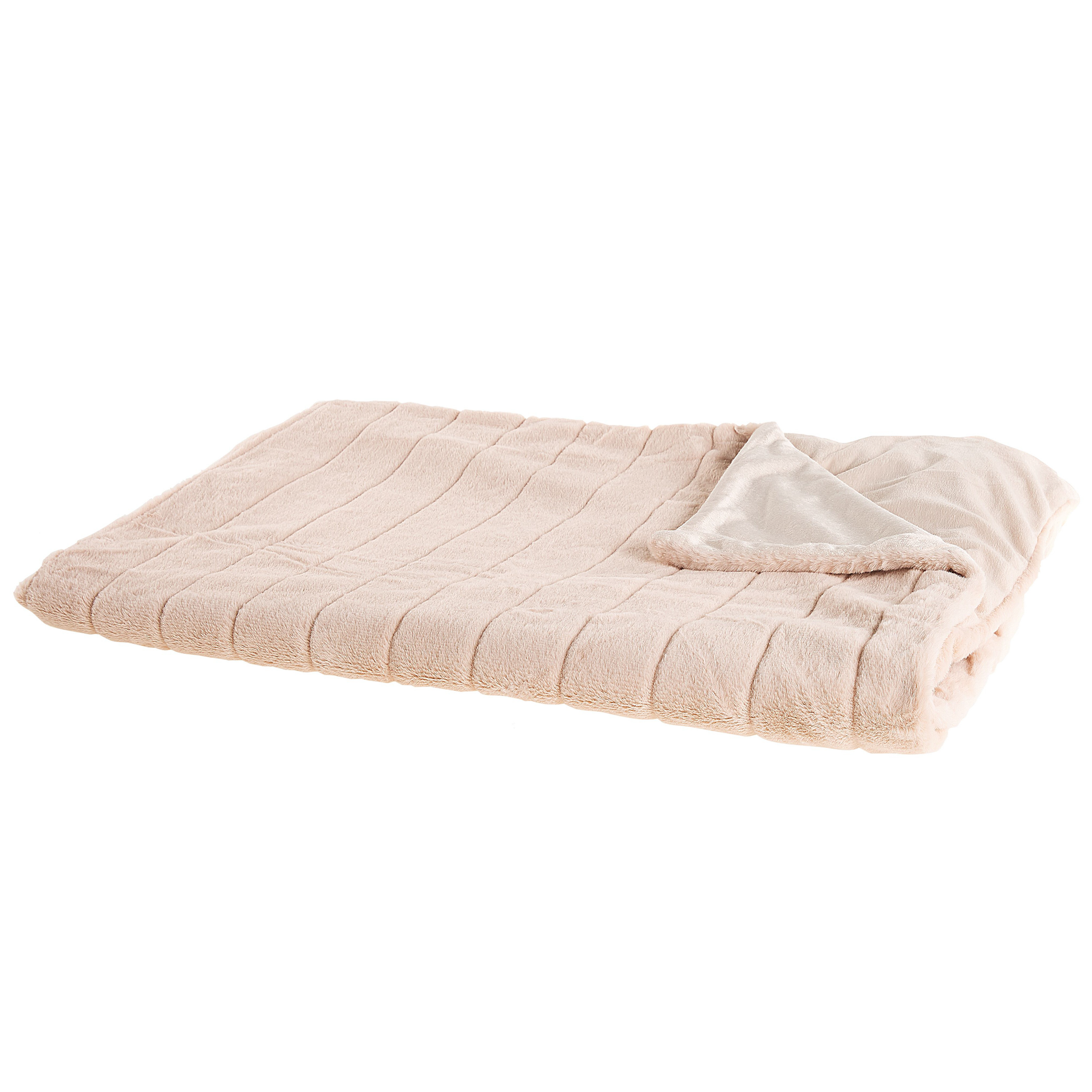Couverture SMAHRA 180 x 220 cm Rose pastel | Leroy Merlin
