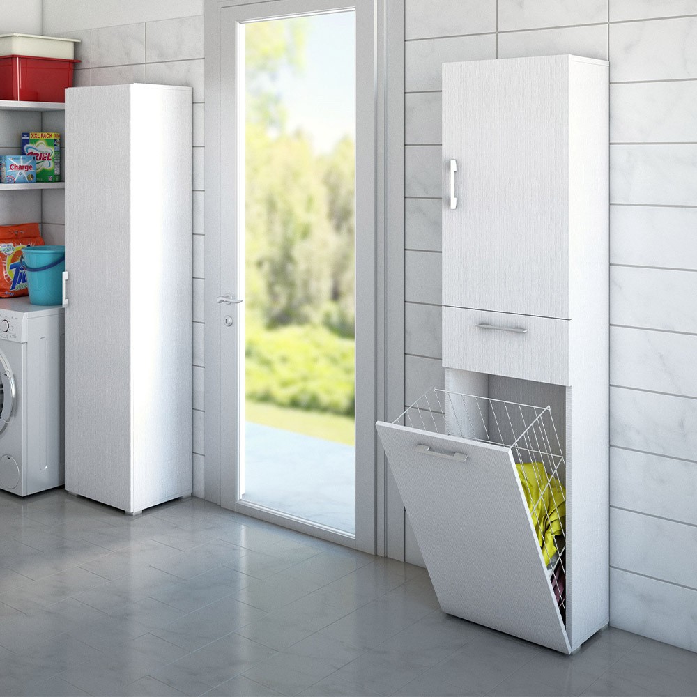 Mueble multiusos con cesto para la ropa blanca | Leroy Merlin