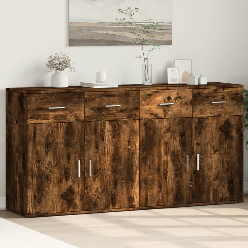 Maison Exclusive - Buffets 2 pcs chêne fumé 79x38x80 cm bois d'ingénierie | Leroy Merlin