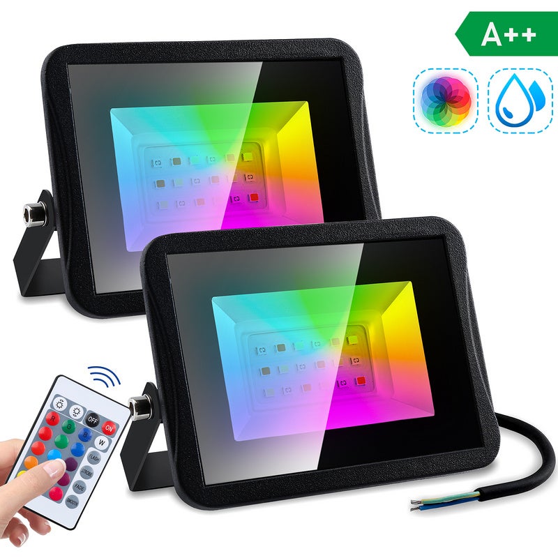 Proyector LED RGB regulable Proyector LED RGB 2x 10W RGB 120º Proyector ...