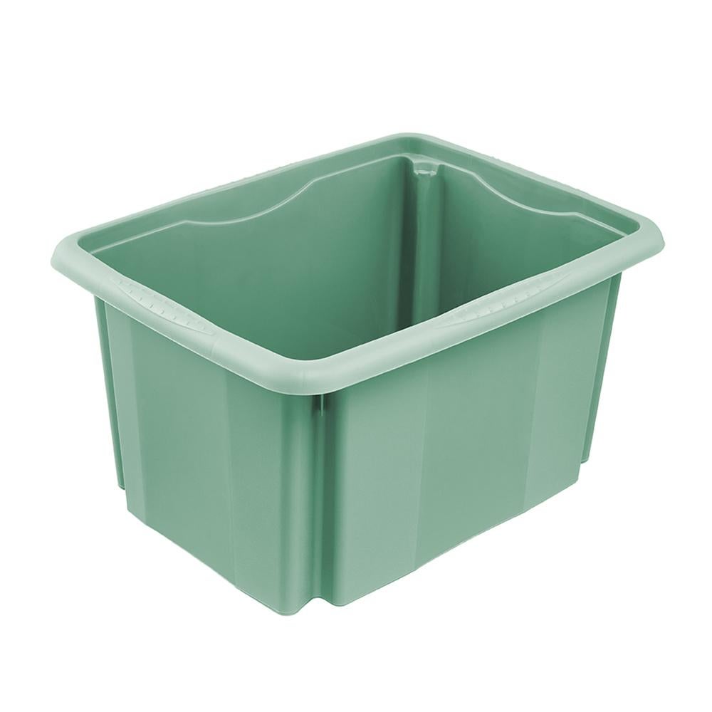 Bac de rangement élégant coloré 15 litres - Vert | Leroy Merlin