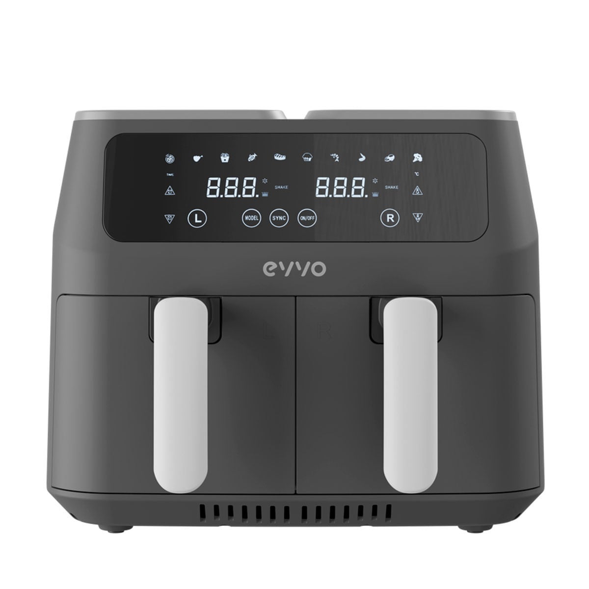 Freidora de aire Tasty Fryer Evvo 2800W 8L 2 cubetas negro | Leroy Merlin