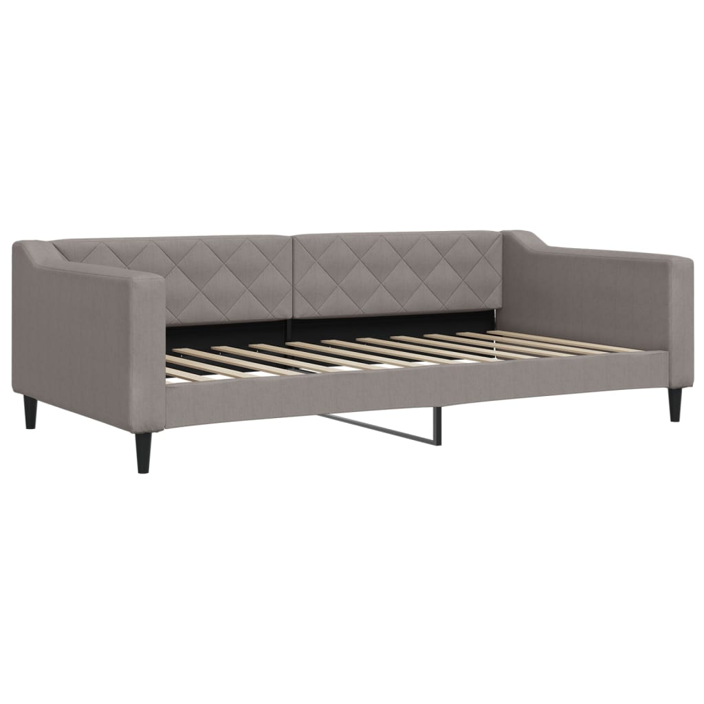 Lit simple | Lit adulte | Lit de repos taupe 100x200 cm tissu CFW92532 ...