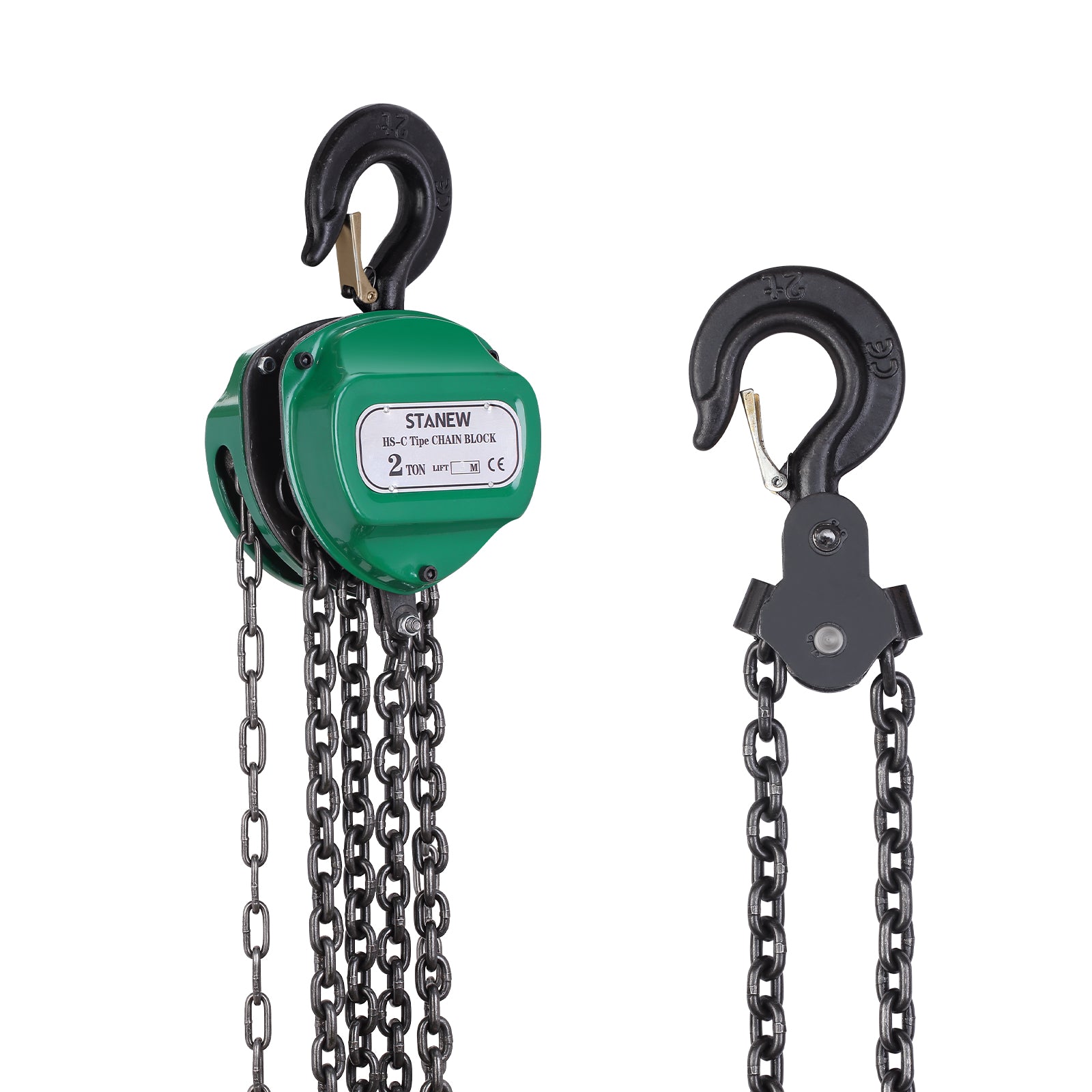 STANEW Palan à Chaîne Manuel Triangles, 2 Tonnes, Hauteur de Levage 3m ...