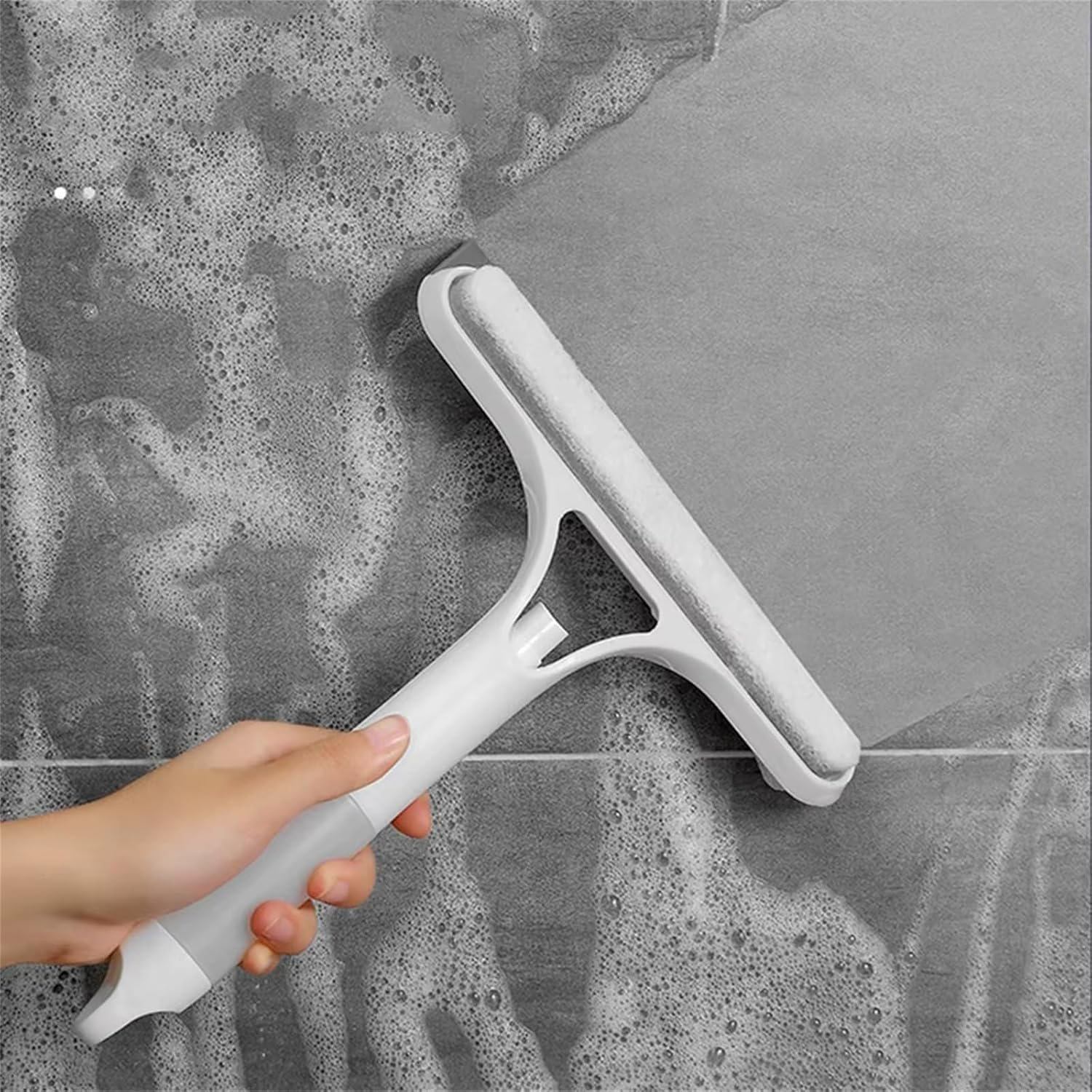 25.7*21.5CM Essuie-Vitre de Douche avec Spray, Essuie-Vitre en Silicone ...