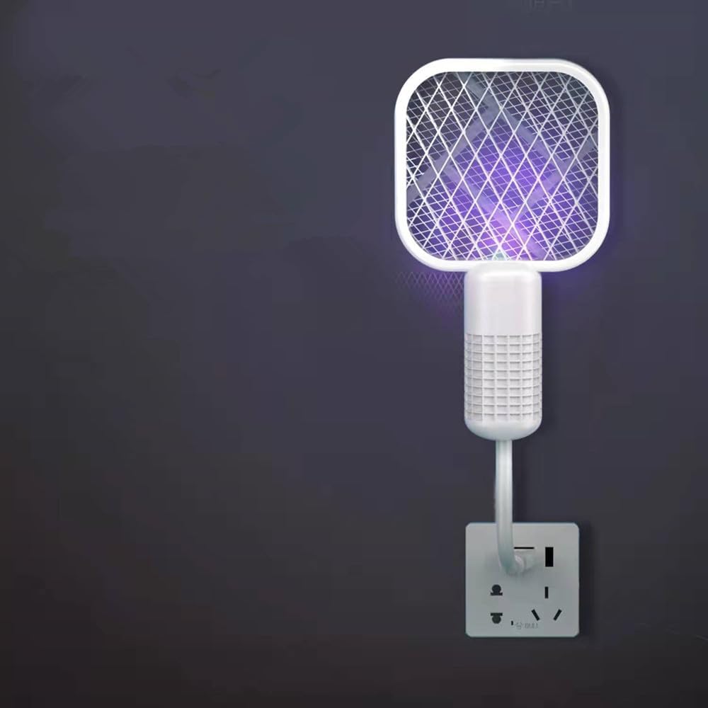 Raqueta eléctrica antimosquitos 2 en 1, portátil, alimentada por USB ...