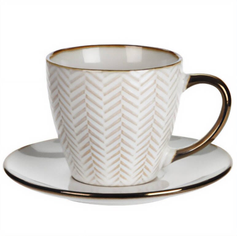 Tasse à Caféthé Avec Soucoupe Dune 210 Ml Siaki Leroy Merlin