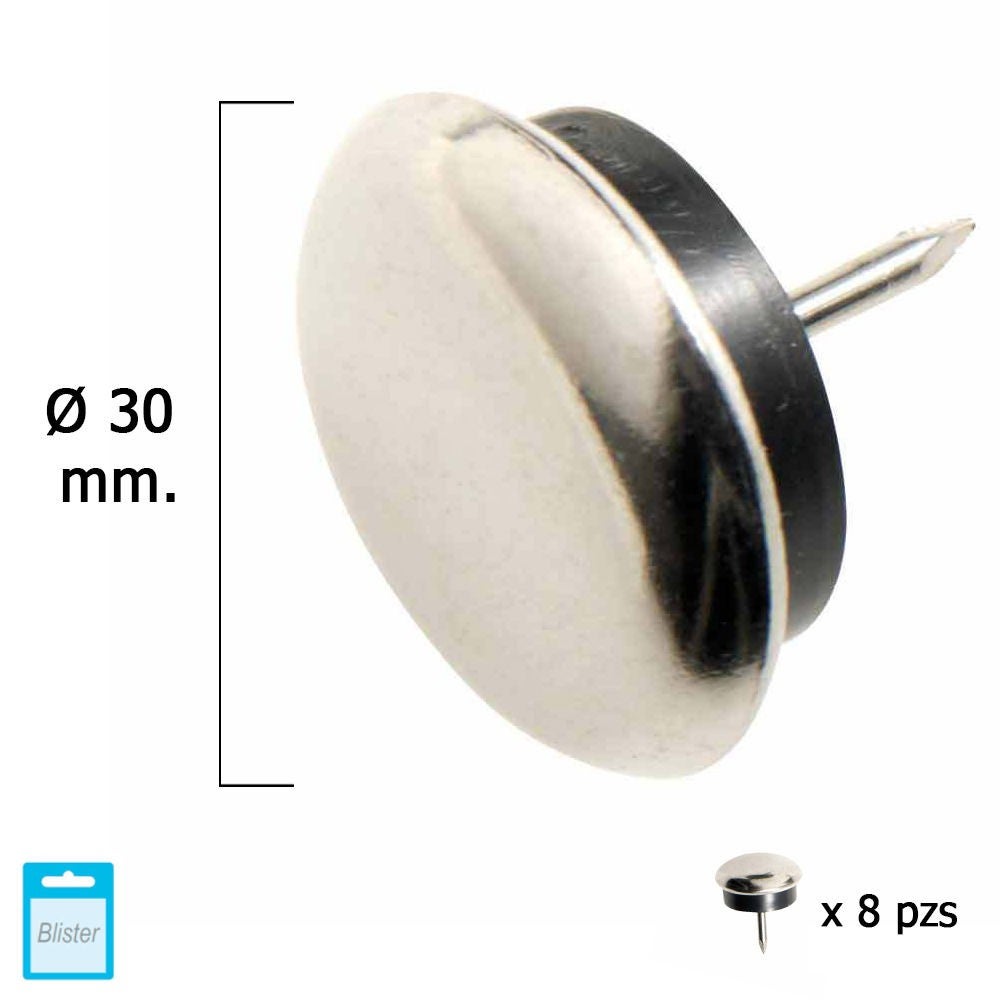 Deslizante Metal Goma Claro Ø30 (Blister 8 Unidades) | Leroy Merlin