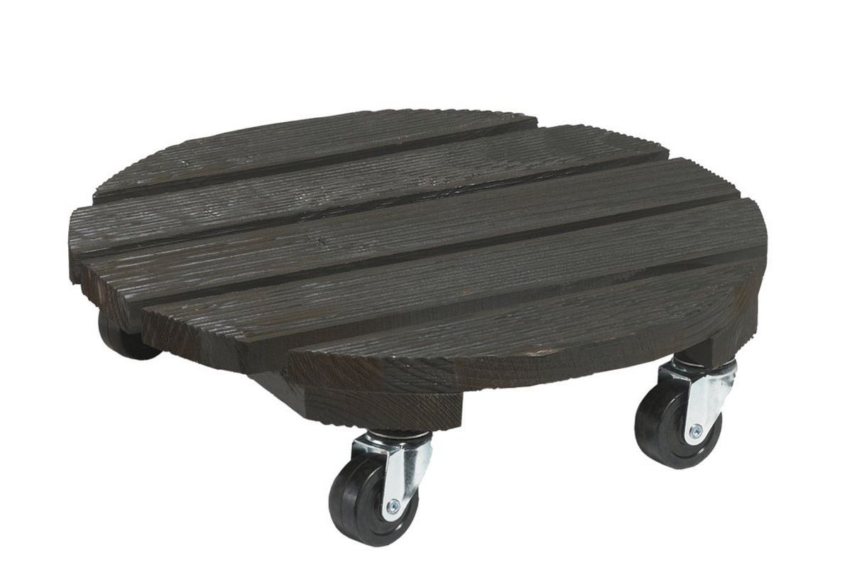 Support à roulettes bois "Flora Roll Color" - 30 cm - Anthracite ...