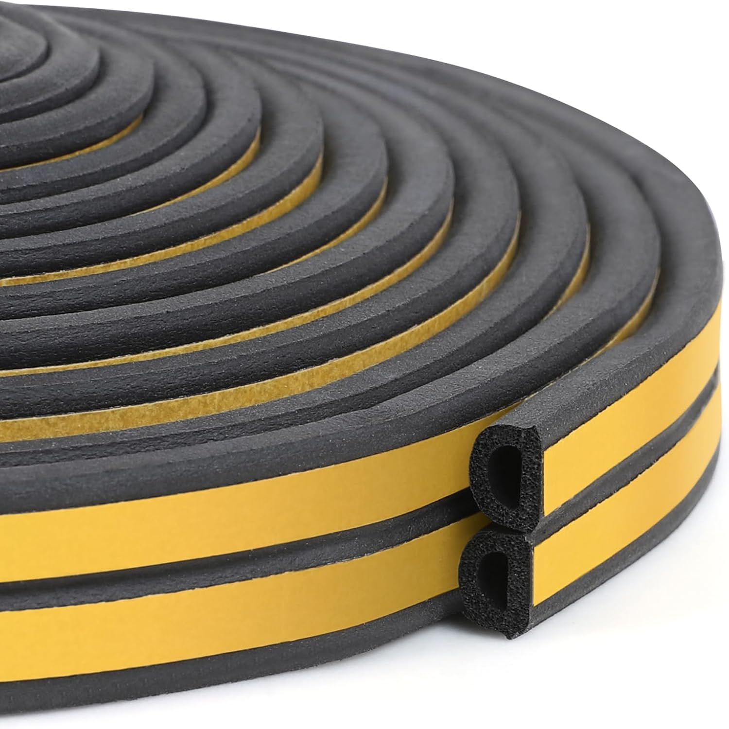 Junta de goma de 6 m para puertas y ventanas, espuma autoadhesiva tipo ...