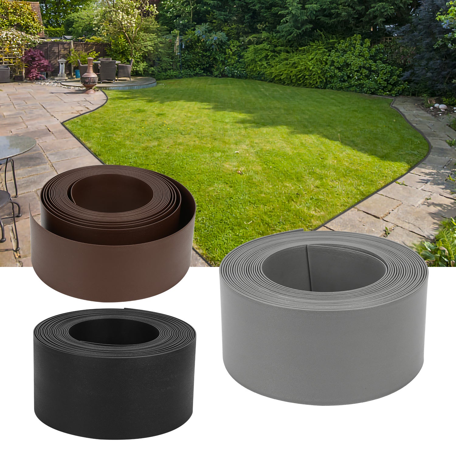 Bordure de jardin Bordure de pelouse flexible Bordure de lit en ...