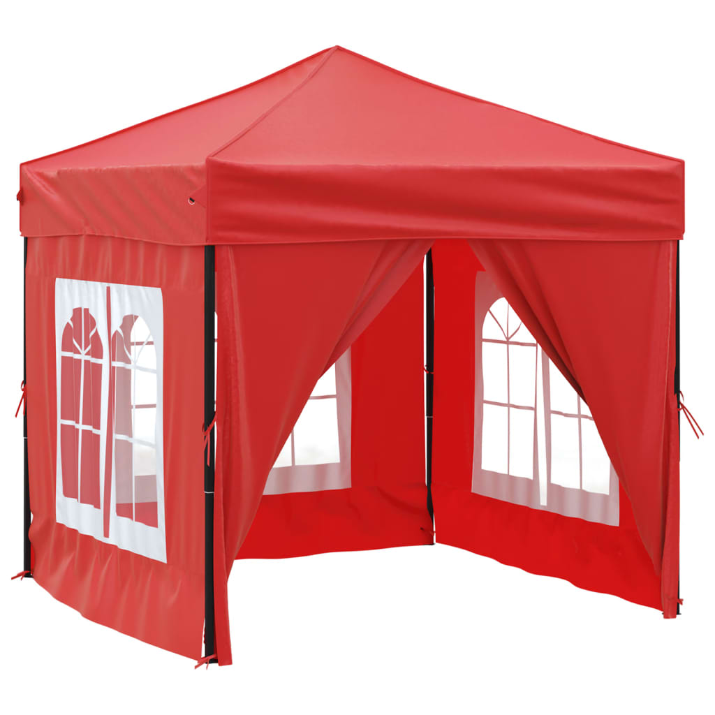 Carpa para fiestas plegable con paredes laterales rojo 2x2 m | Leroy Merlin