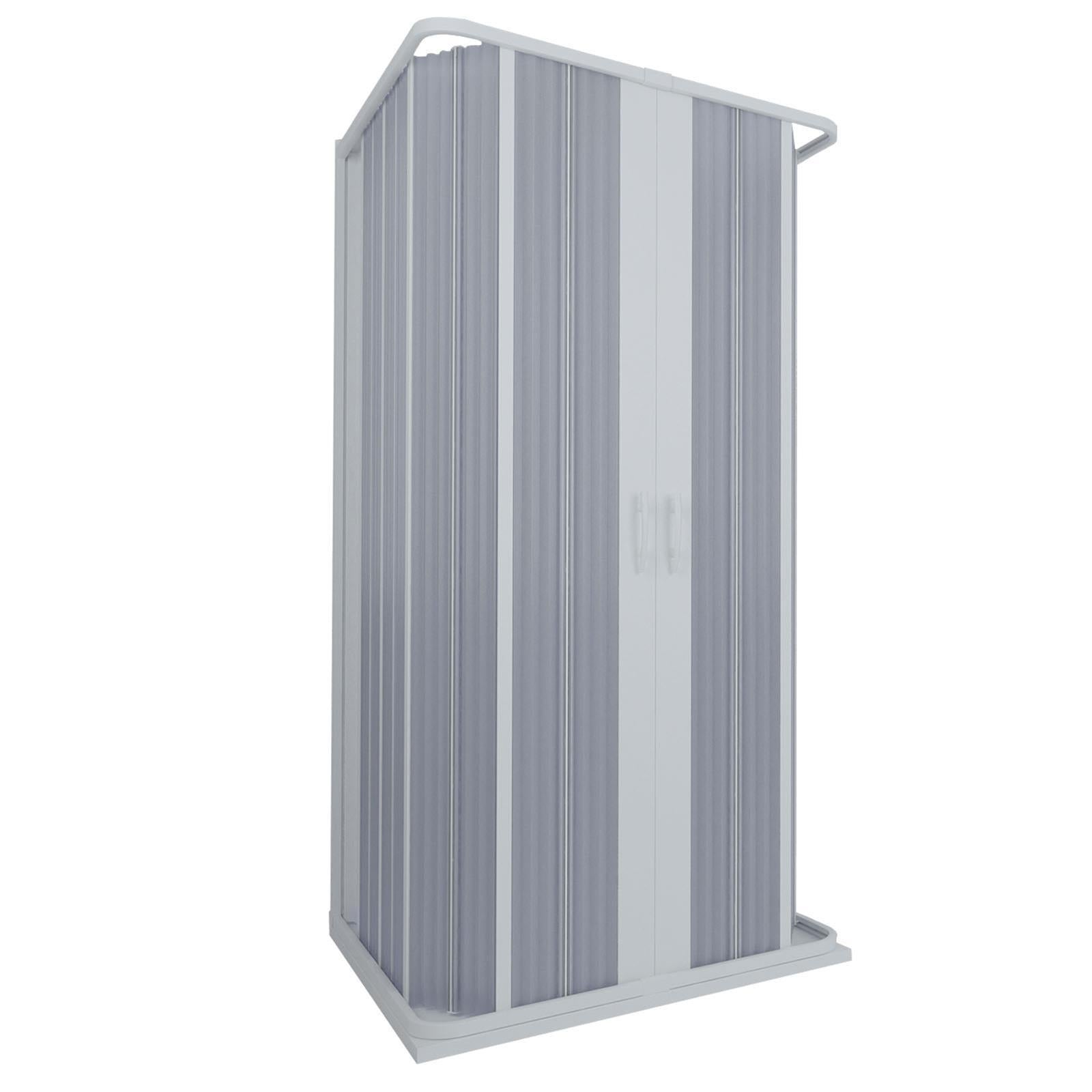 Cabine douche trois côté 70x70x70 CM H185 en Plastique pvc modèle Nova ...