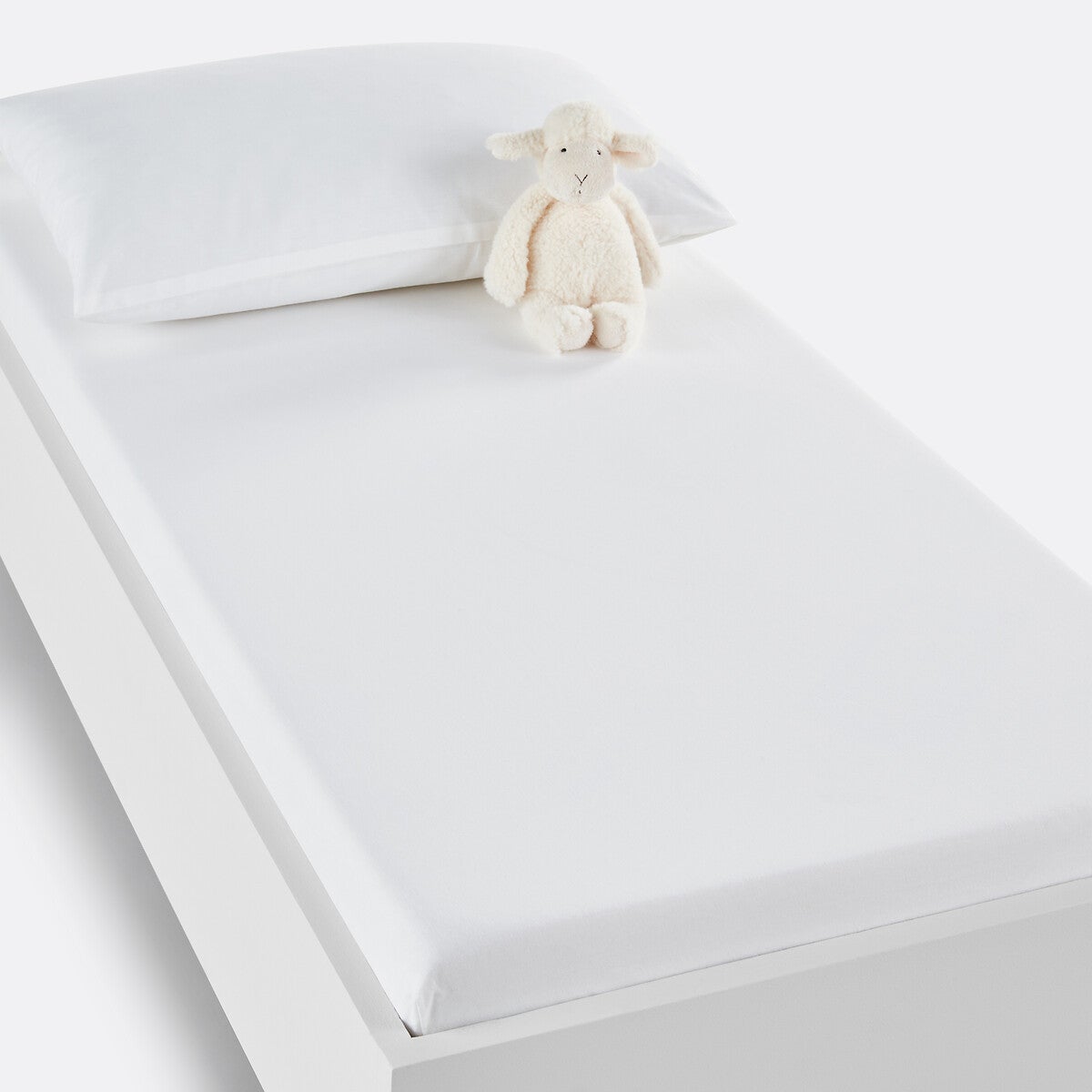 Drap housse bébé coton uni, Scenario - Blanc - 60 x 120 cm | Leroy Merlin