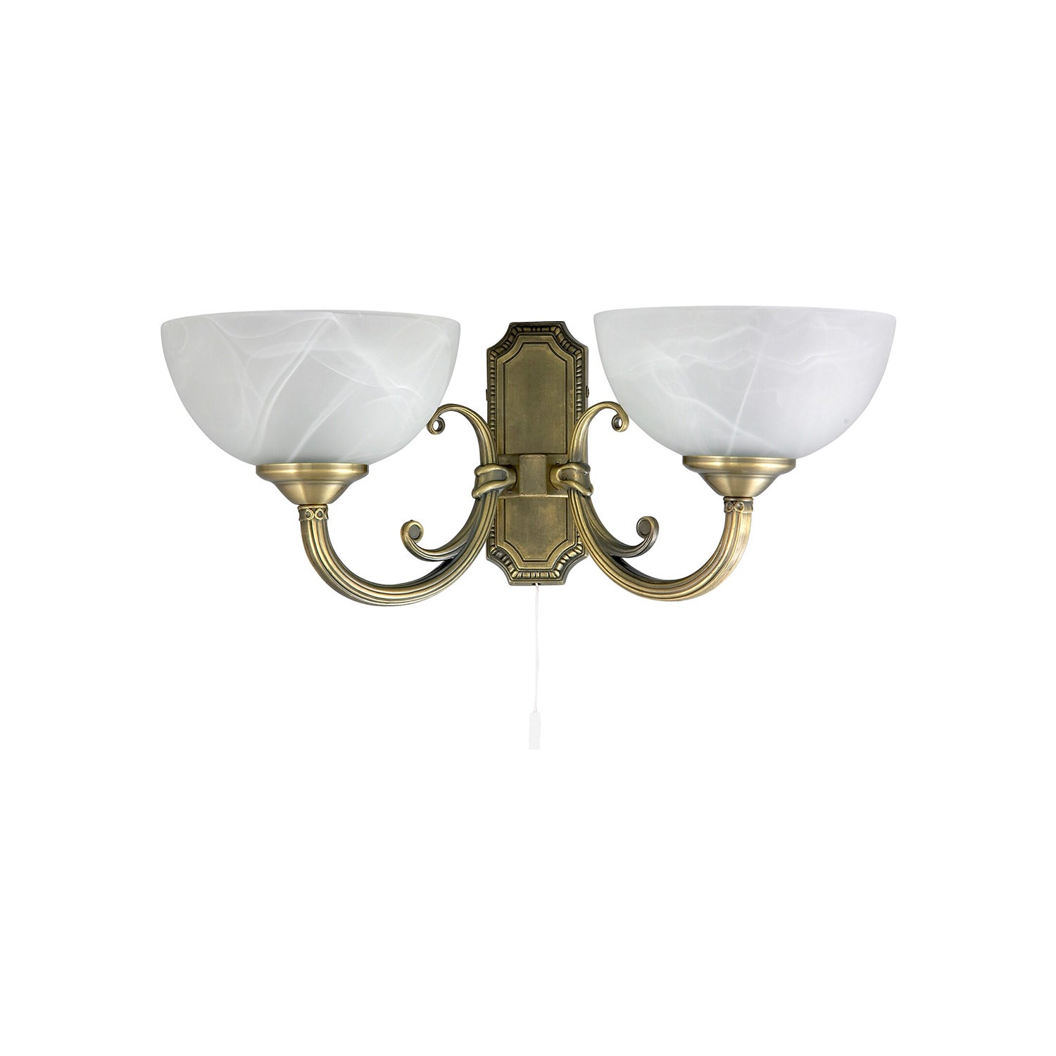 Applique E14 2 Bras Verre Bronze Style Classique Interrupteur Métal ...