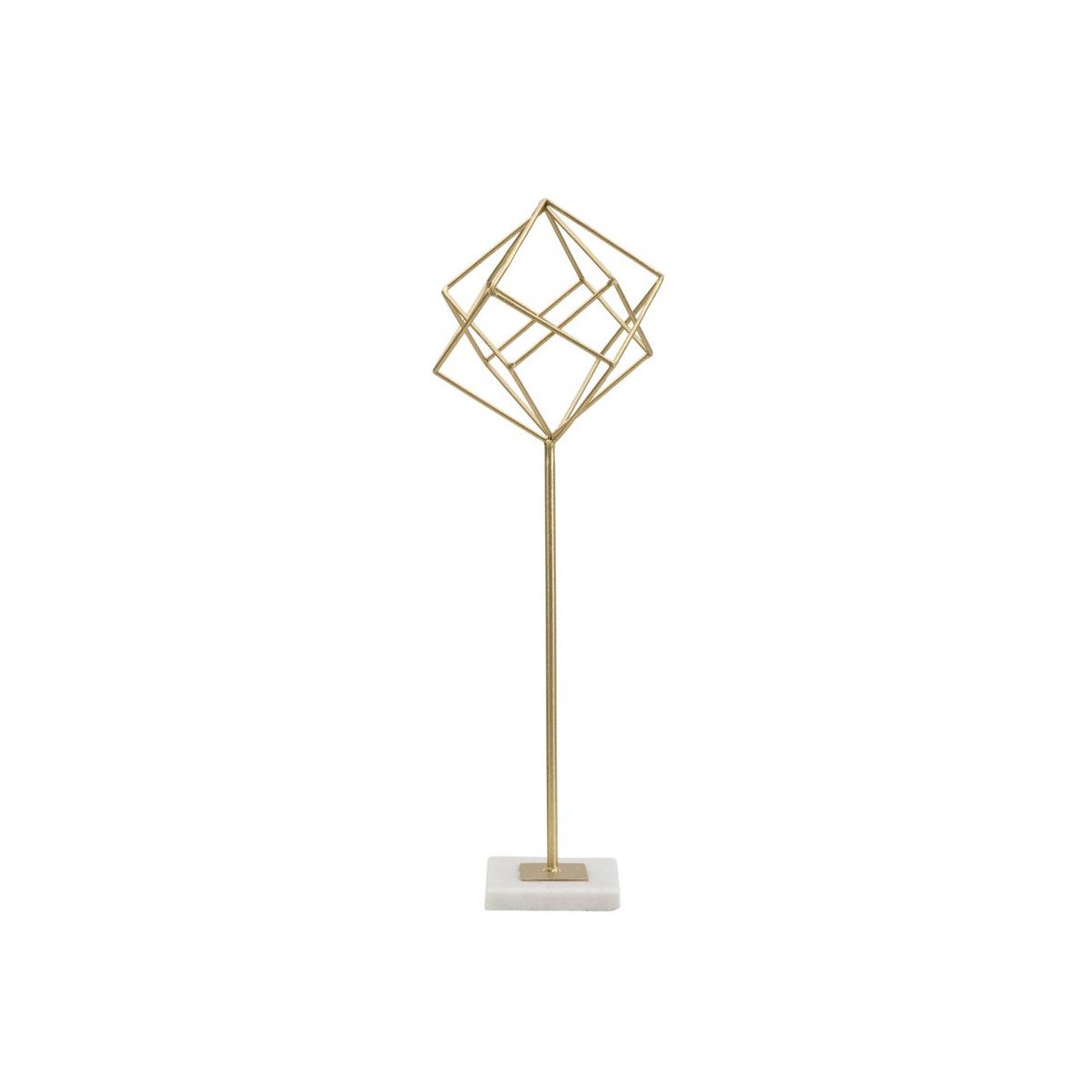 Objet Déco en Métal "Cube" 52cm Or | Leroy Merlin