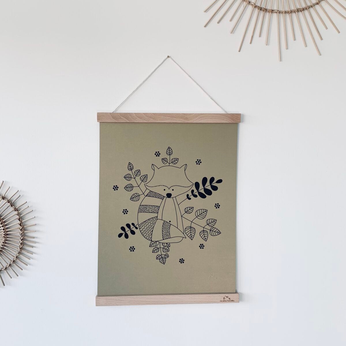 Affiche Le raton-laveur 30x40cm, Dorée | Leroy Merlin