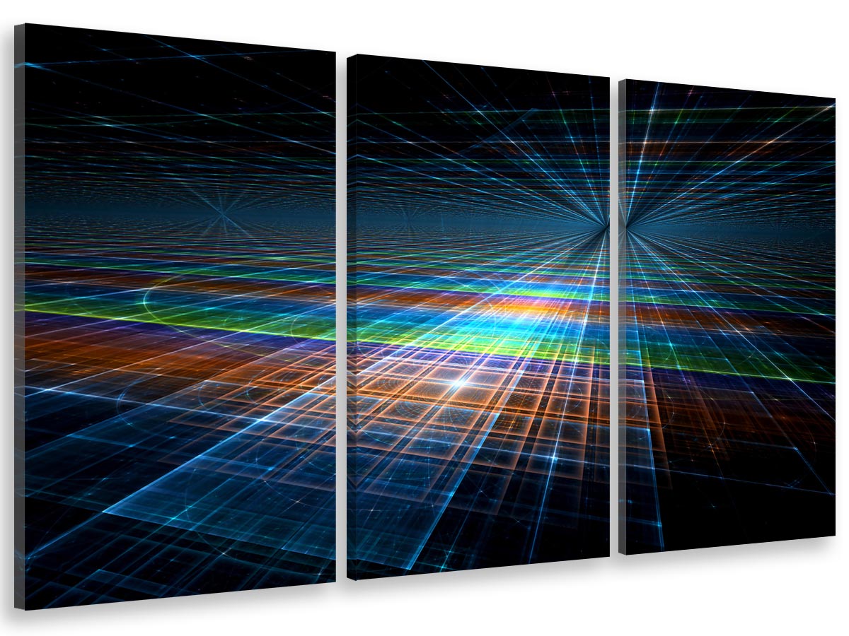 Tableau triptyque deco matrix processor - 90x60 cm | Leroy Merlin