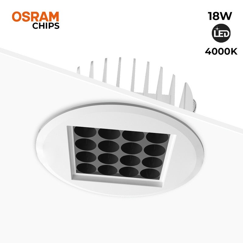 Downlight Led 18W 24º UGR18 Chip Osram - Blanco Neutro | Leroy Merlin